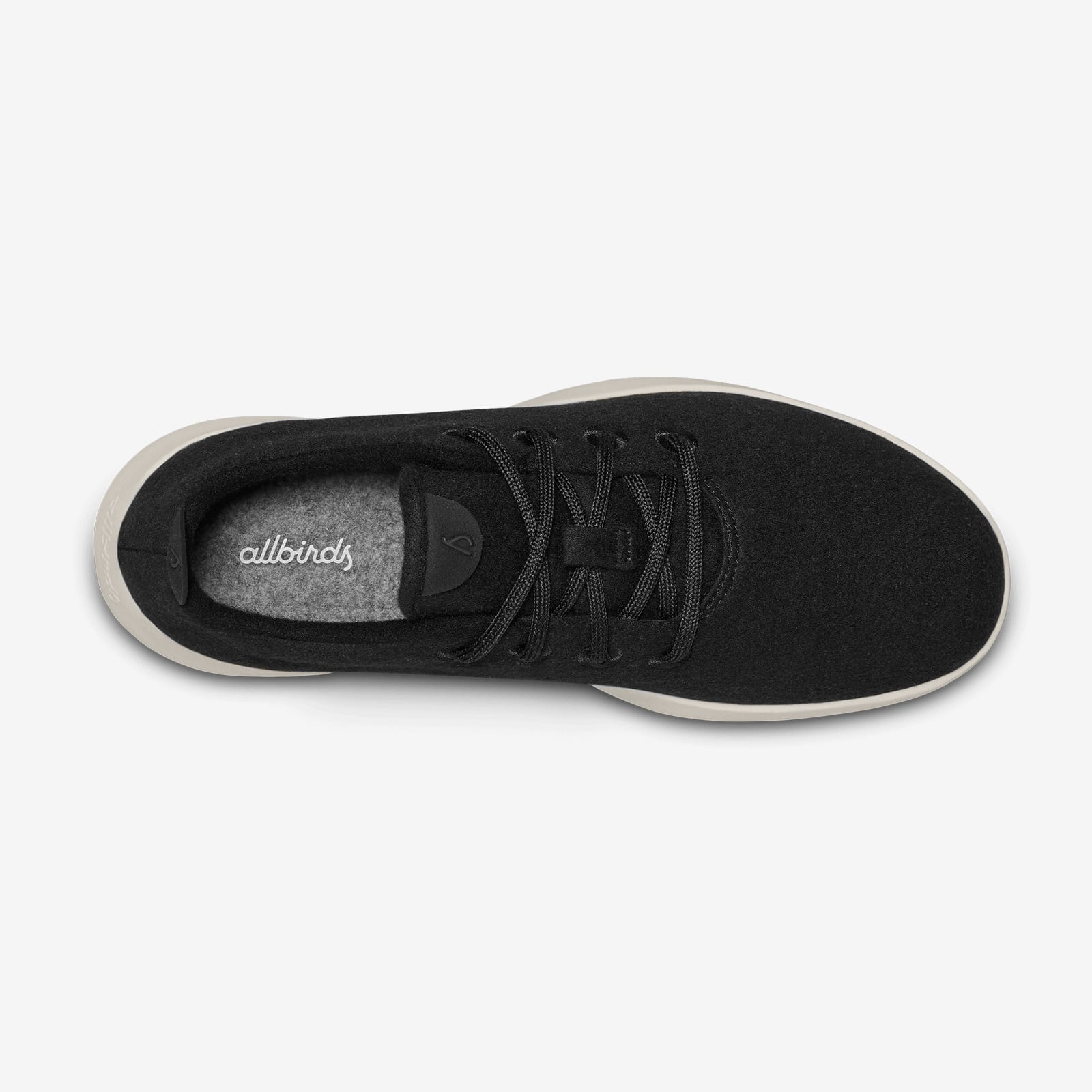 Allbirds Men's Wool Runners - True Black (Black with Cream Sole)