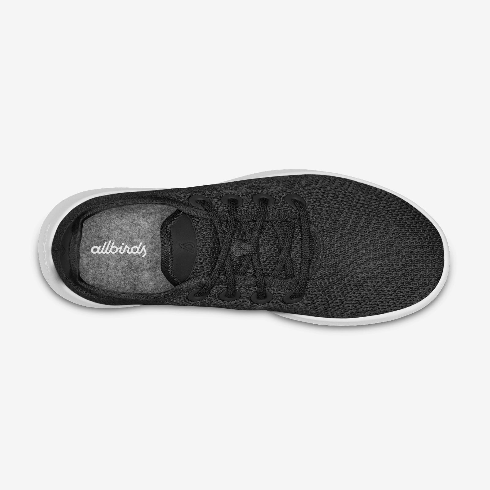 Women's Tree Runners - Jet Black (White Sole)